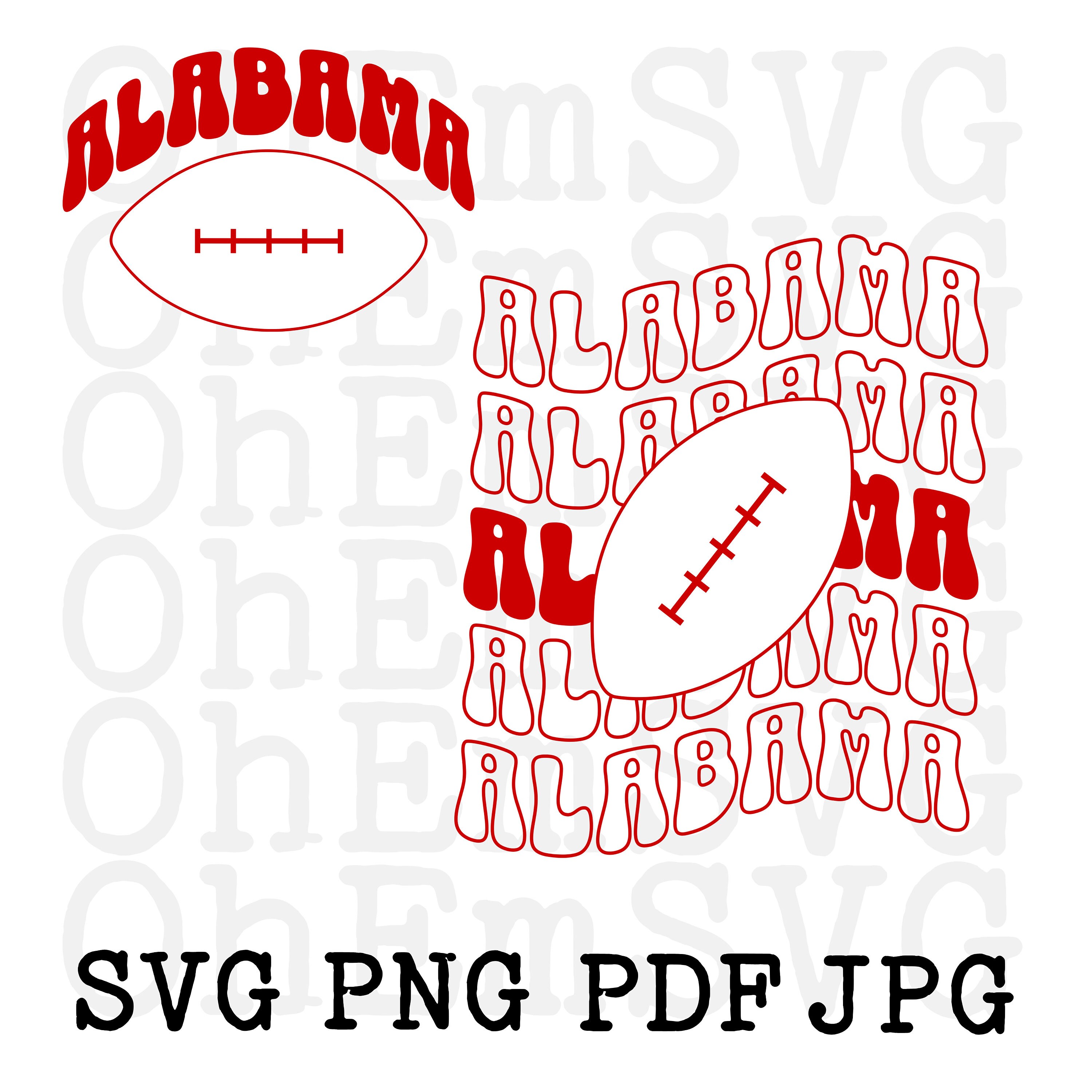 Alabama Game Day SVG Digital Download, Cute Retro Alabama Print on ...