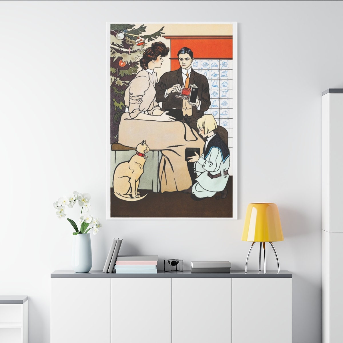 Vintage Christmas Poster Classic Canvas - Etsy