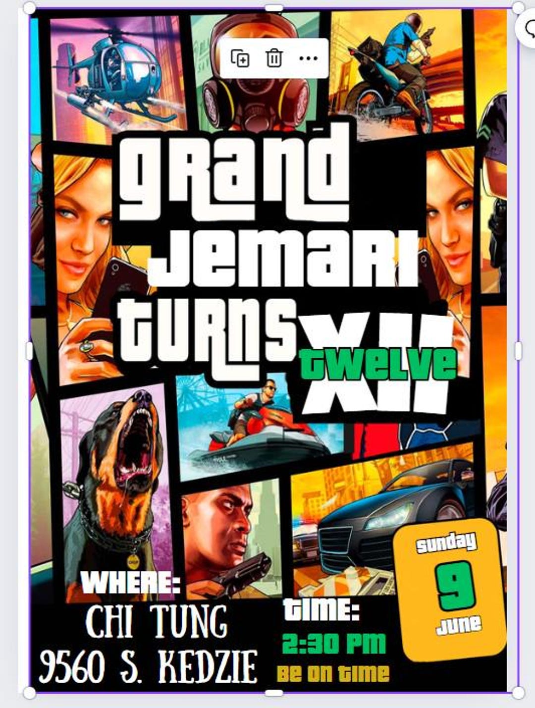 Grand Theft Auto V Birthday Invitation - Etsy