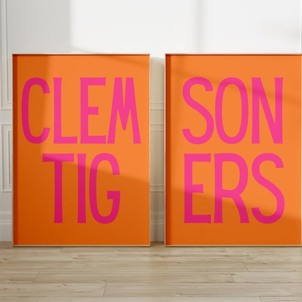 Clemson Art - Etsy