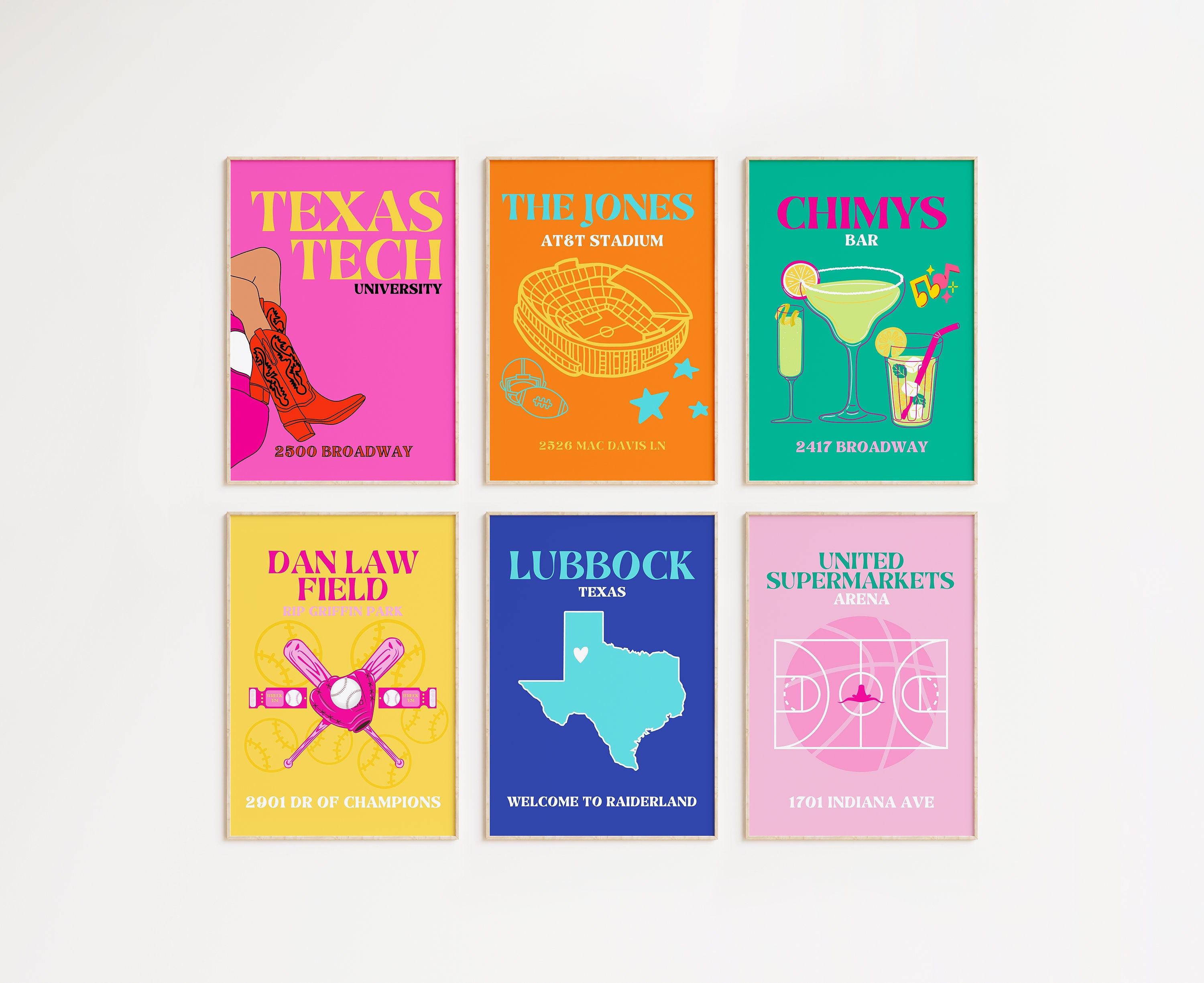 Texas Tech Preppy Bundle of 6 TTU Digital Downloads Trendy - Etsy