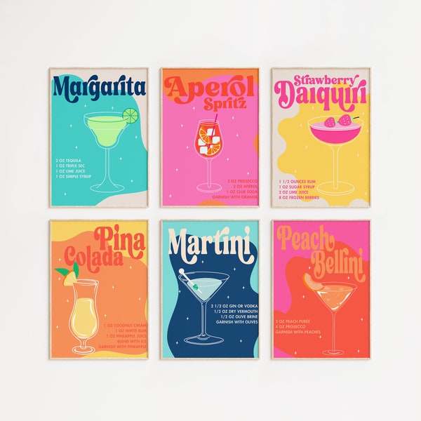 Cocktail Print - Etsy