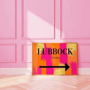 Lubbock Texas Preppy Print Texas Tech Wall Decor Texas Tech Preppy ...