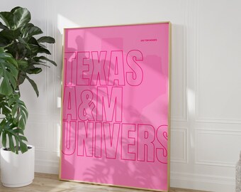 College Station Preppy Poster - Etsy