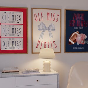 Preppy Ole Miss Set of 3 Posters University of Mississippi Digital Art ...