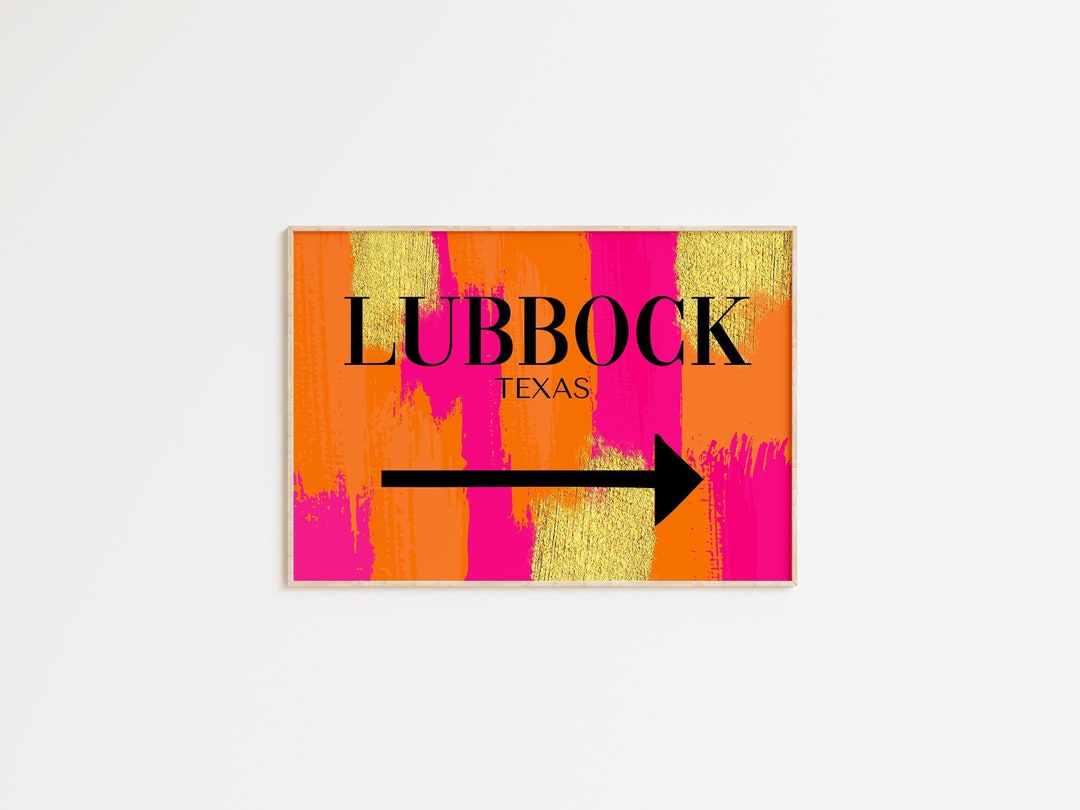 Lubbock Texas Preppy Print Texas Tech Wall Decor Texas Tech Preppy ...