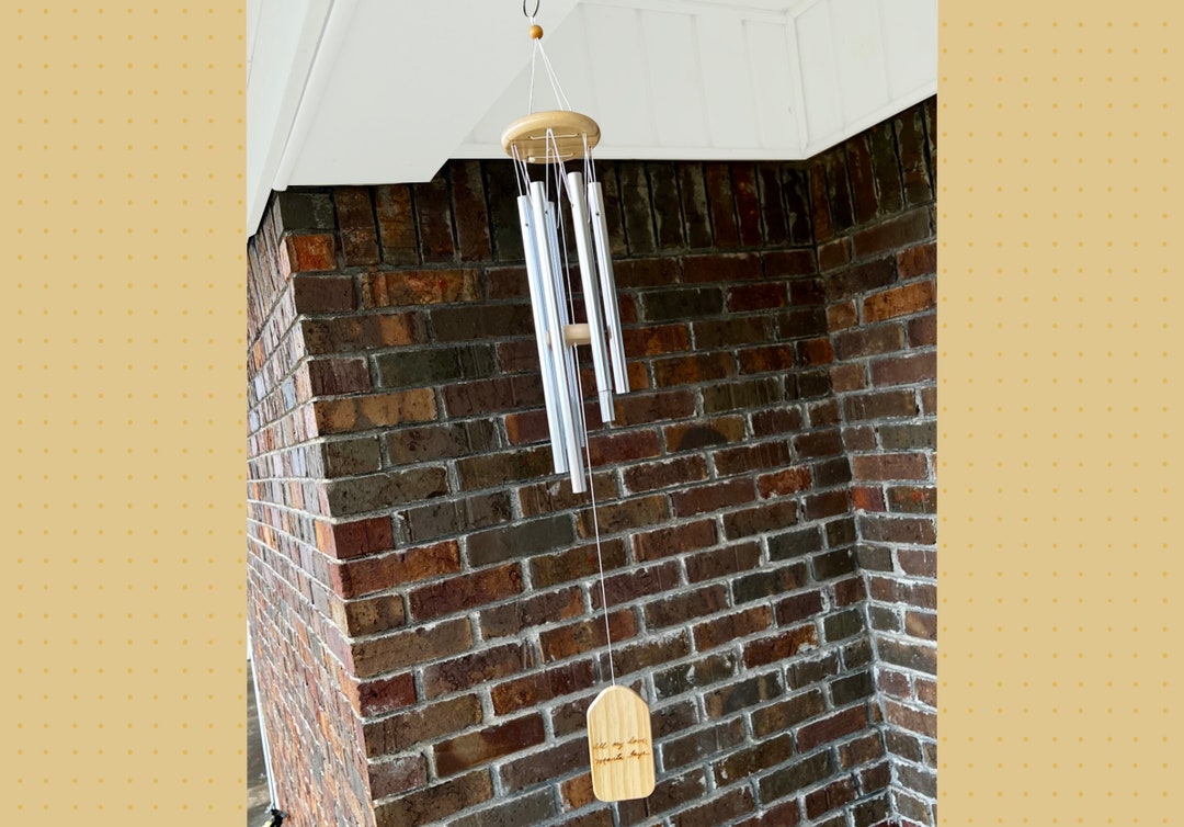 Wind Chime Engraved With Actual Handwriting | Engraved Wind Chime ...