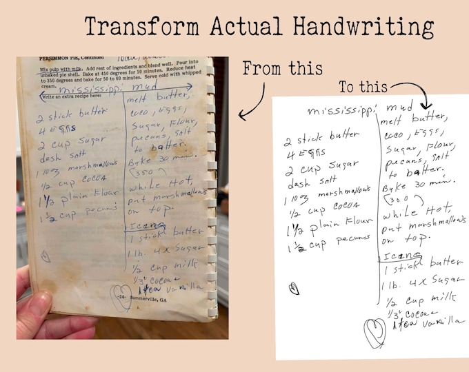 DIGITAL Handwriting Image | SVG, PNG, Pdf, Jpeg of Actual Handwriting ...