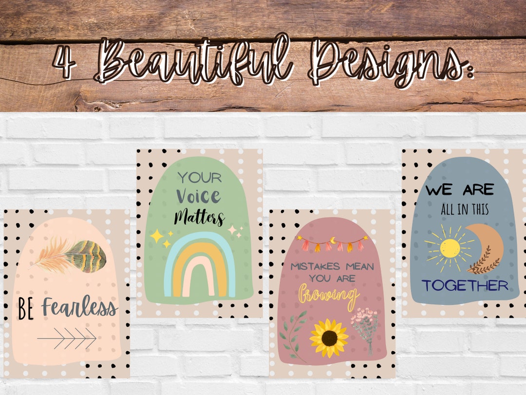 Boho Calm Corner Poster Pack - Etsy