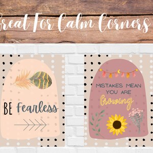 Boho Calm Corner Poster Pack - Etsy