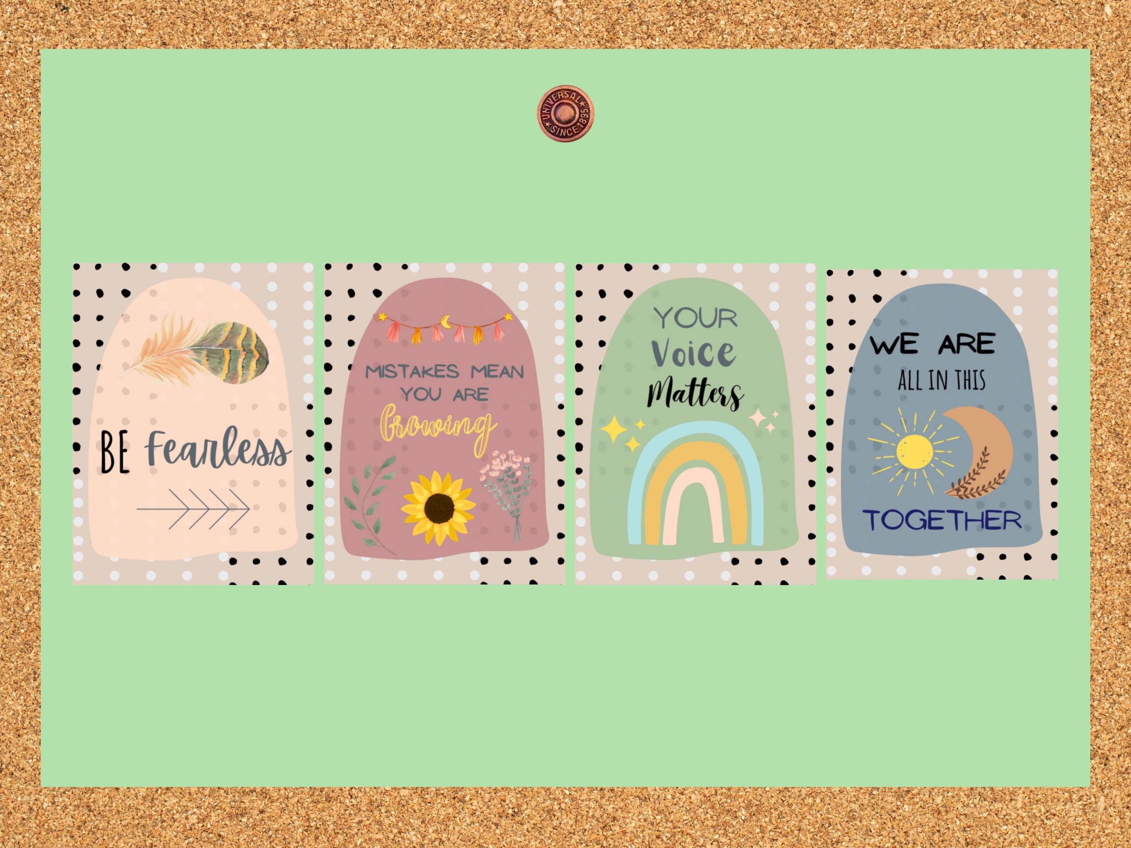 Boho Calm Corner Poster Pack - Etsy