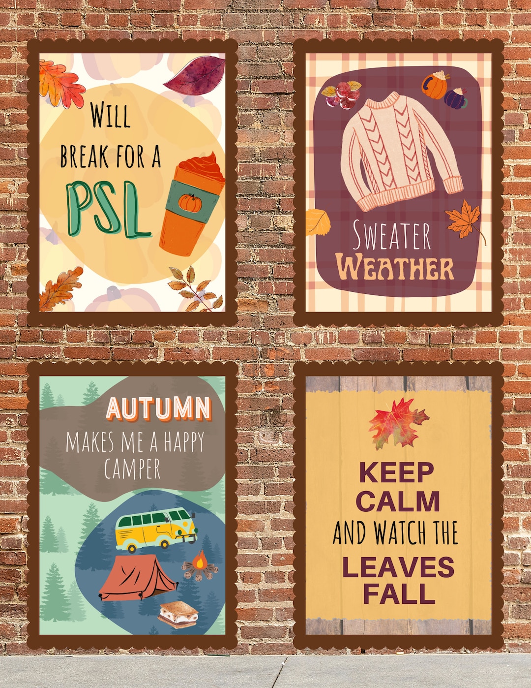 Fall Meme Posters - Etsy