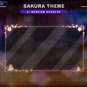 6x Animated Sakura Webcam Overlay With Japanese Theme - Etsy