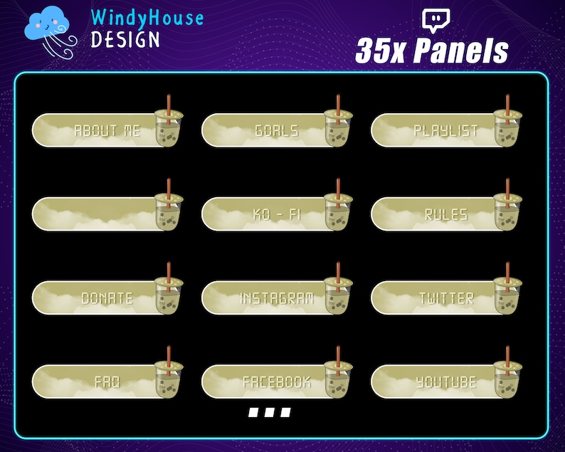 Cozy Twitch Overlay Stream Package Cozy Room Stream Overlay - Etsy