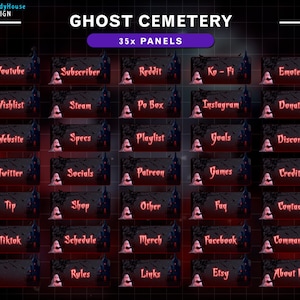 Animated Stream Package Cemetery Ghost , Halloween Twitch Overlay, Spooky Overlay With Tomb ...