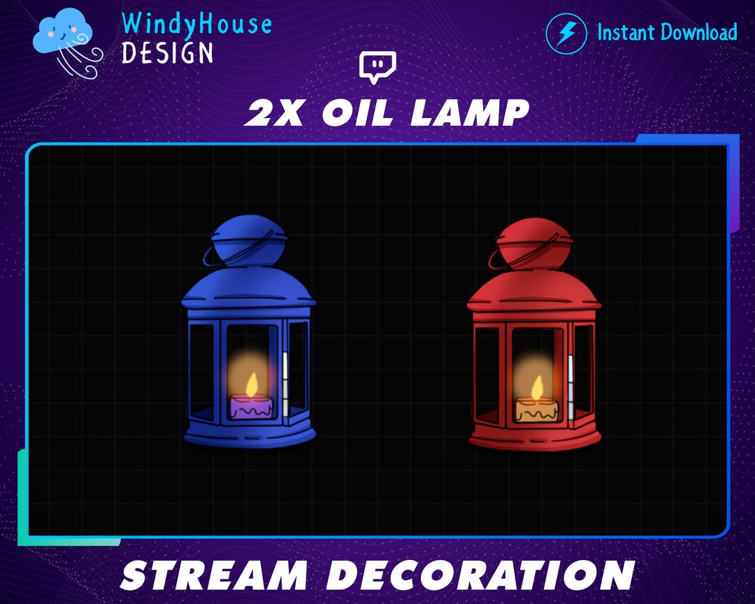 2x Animated Candle Lamps Stream Decoration, Lamp Aesthetic, Cozy ...