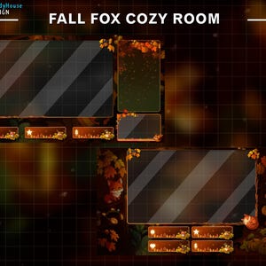 Animated Stream Package Fall Fox Cozy Room, Aesthetic Autumn Twitch ...