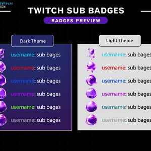 Purple Ocean Bubble Twitch Sub Badges/ Deep Sea Twitch Sub Badges Set ...