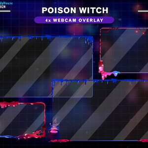 4x Animated Witchy Webcam Overlay, Halloween Webcam Border for Twitch ...