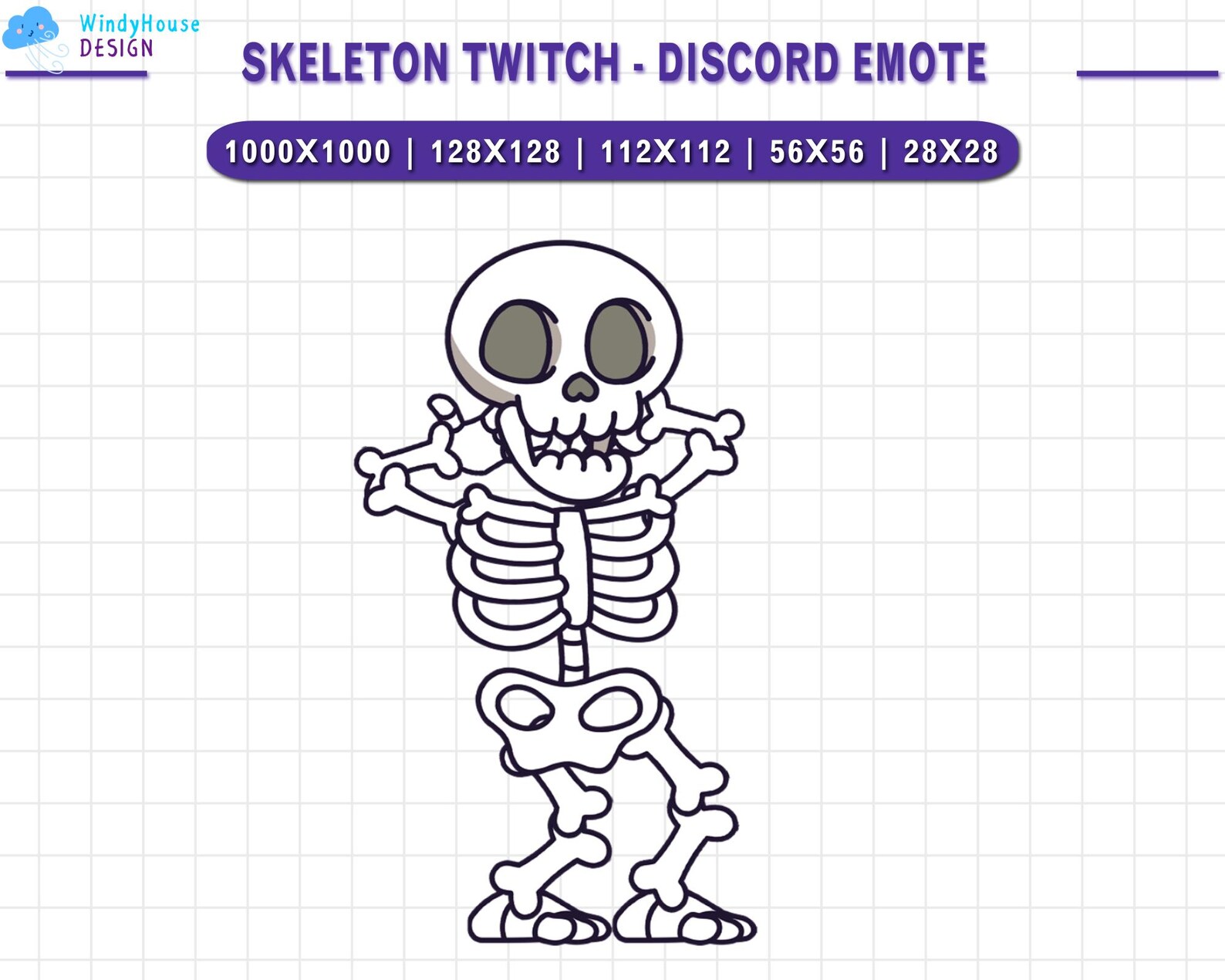 Animated Twitch Emote Skeleton Dancing, Halloween Discord Emotes, Cute ...