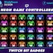 30x Controller Joystic Twitch Bit Badges / Complete Twitch Bit Badges ...