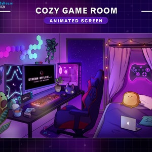 Animated Twitch Screens Cozy Game Room, Animated Stream Screens Cozy ...