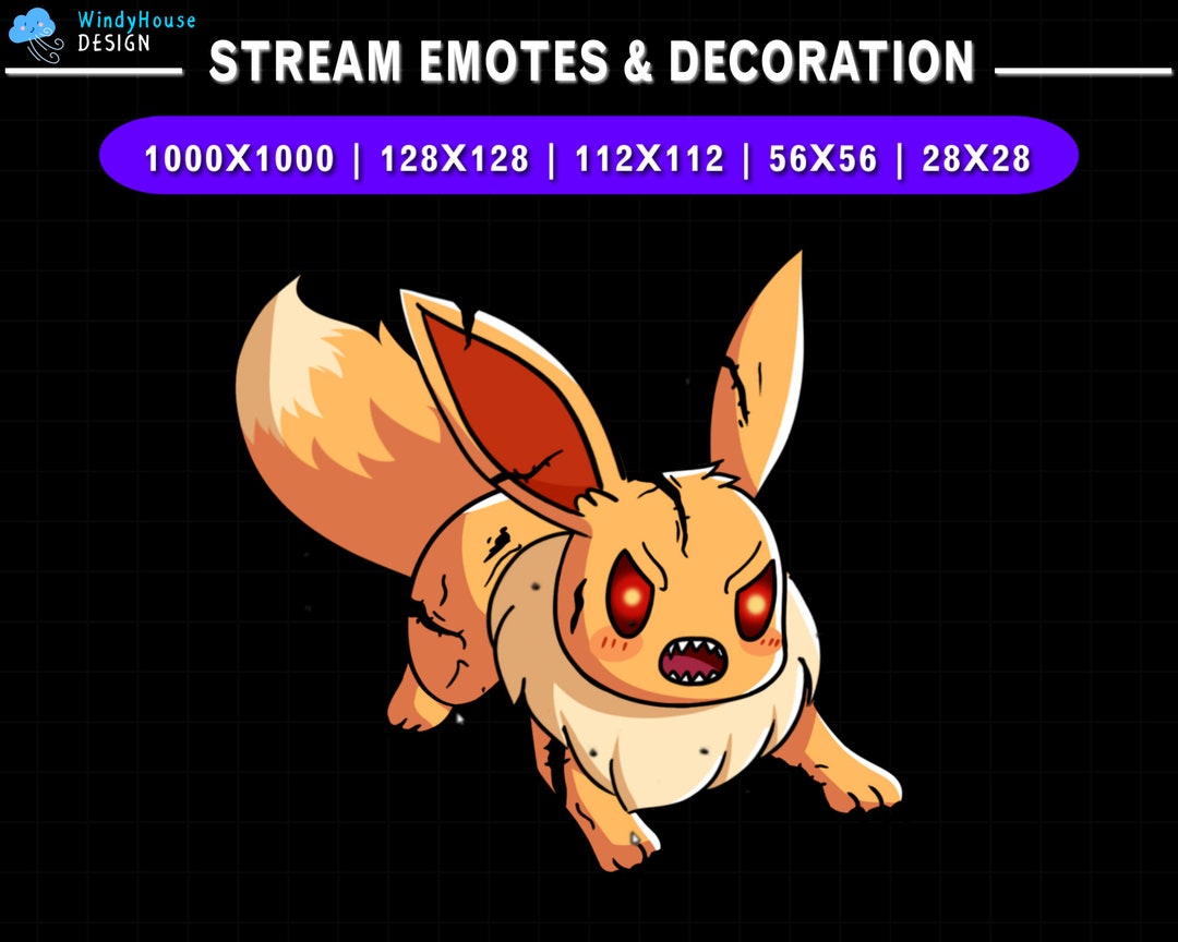 Animated Twitch Emote Eevee Zombie, Horror Twitch Emotes, Emotes for ...