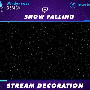 Snow Falling Twitch Stream Decoration, Snowfall Animated Overlay for ...