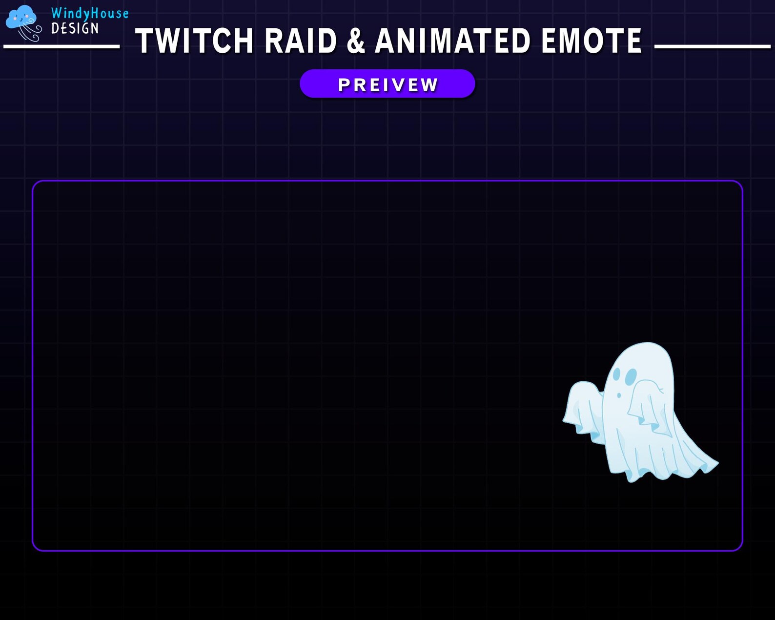 Cute Ghost Animated Twitch Raid Alert Pack, Ghost Emotes for Streamers ...