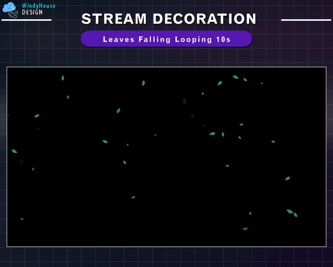 Animated Stream Decoration Green Leaves Falling, Leaf Falling Twitch ...