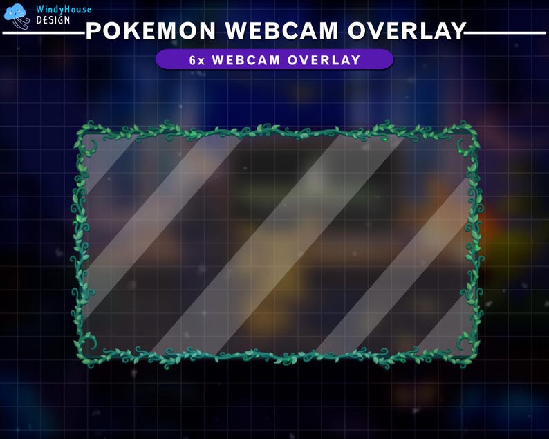 Animated Webcam Overlay With Umbreon, Pikachu, Eevee, and Cozy Plants ...