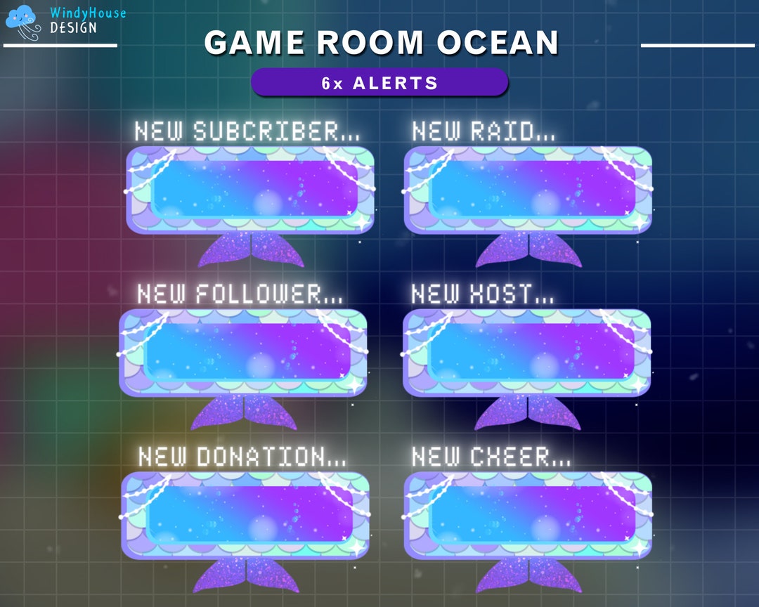 Animated Ocean Stream Alerts, Sea Theme Twitch Alerts for OBS ...