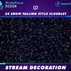 Snow Falling Twitch Stream Decoration, Snowfall Animated Overlay for ...