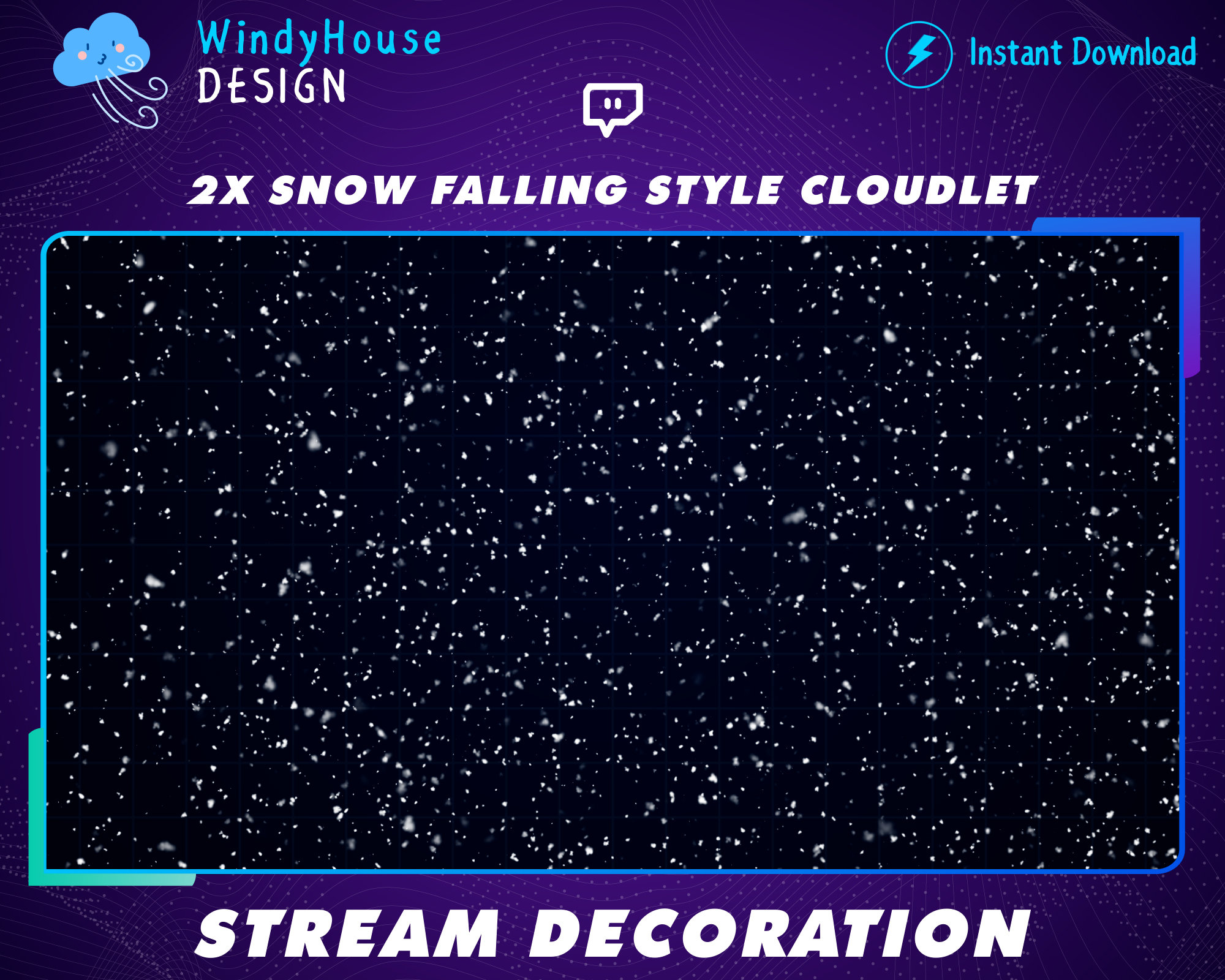 Snow Falling Twitch Stream Decoration Snowfall Animated - Etsy
