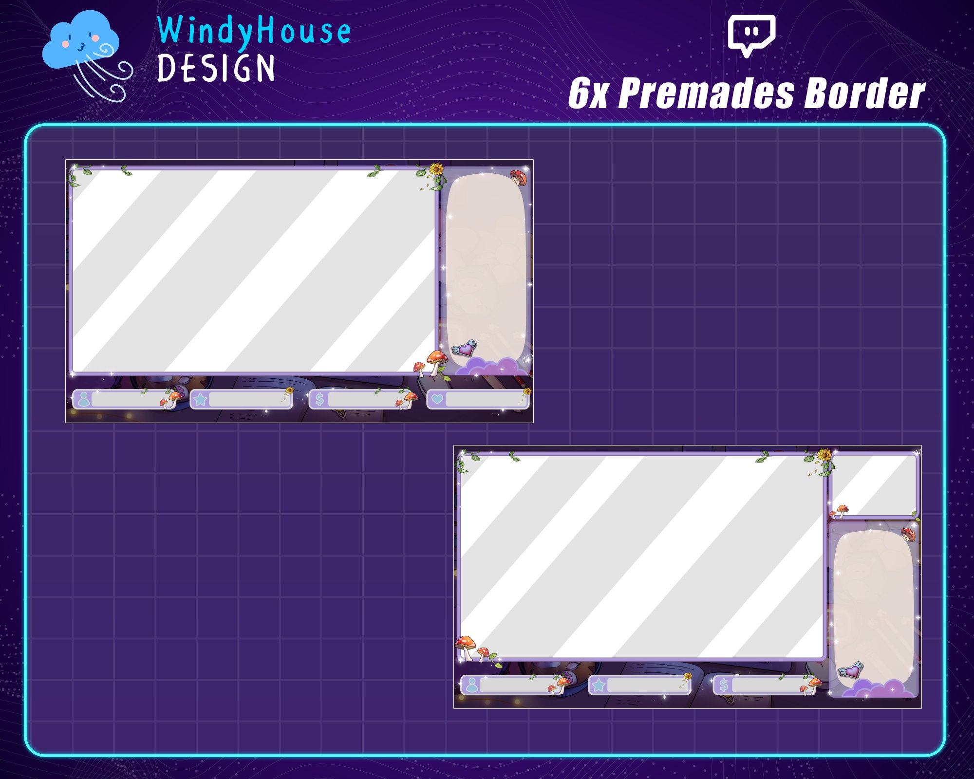 Animated Twitch Overlay Cozy Lofi Desk Stream Package, Lofi Desk Stream ...