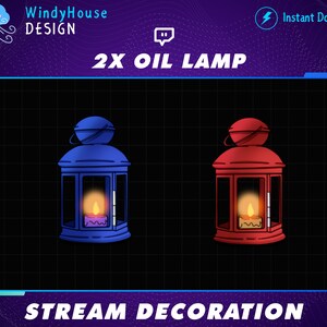 2x Animated Candle Lamps Stream Decoration, Lamp Aesthetic, Cozy ...