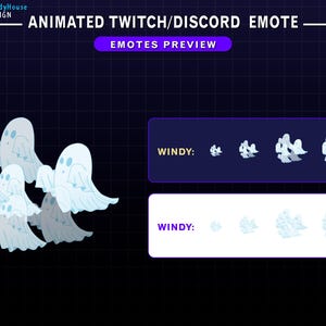 Cute Ghost Animated Twitch Raid Alert Pack, Ghost Emotes for Streamers ...