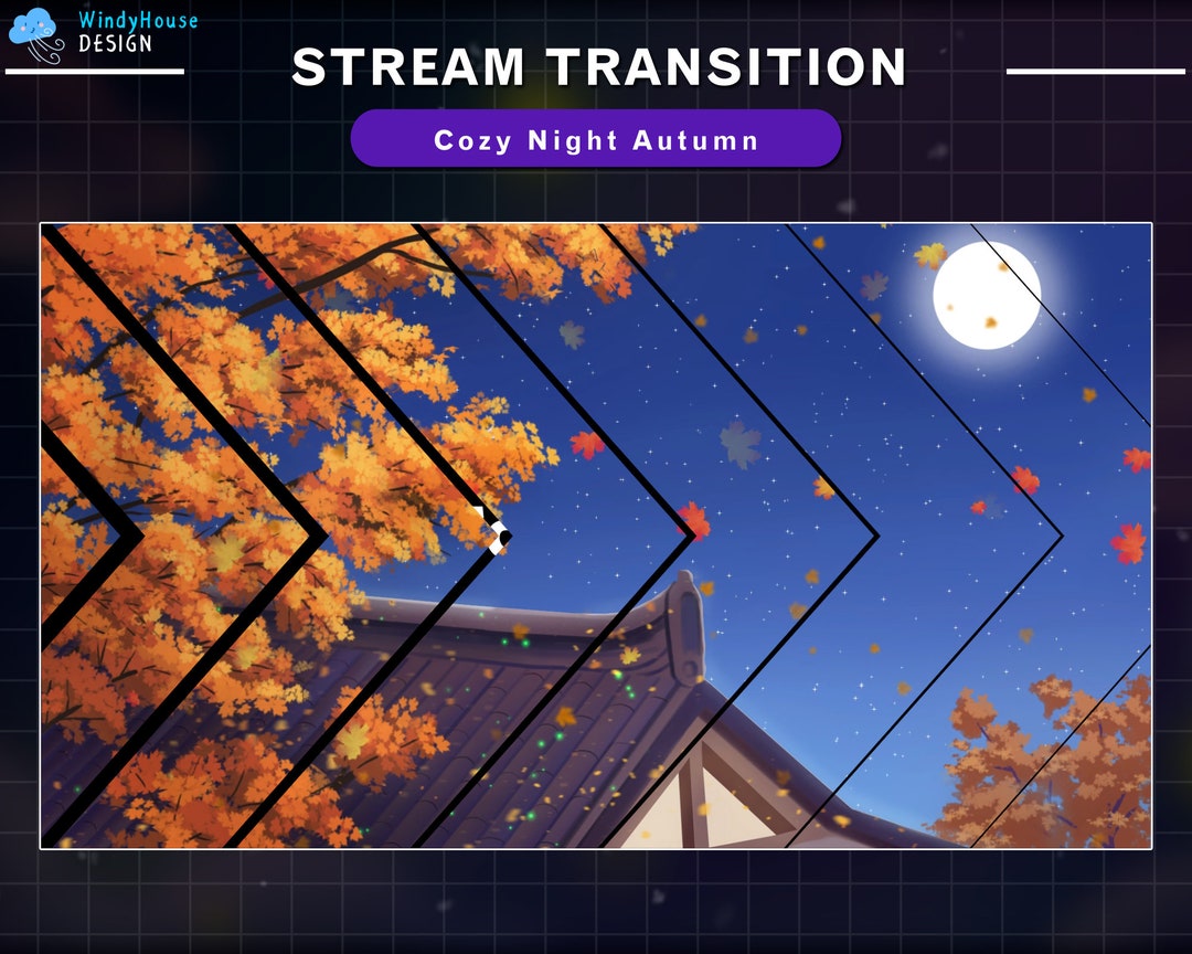 Animated Stream Transition Autumn Leaves, Fall Twitch OBS Scenes ...