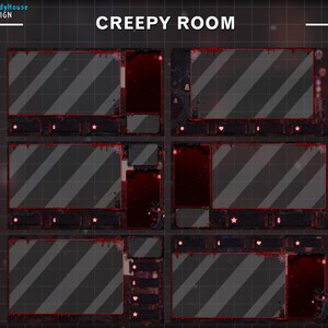 Animated Twitch Full Package Creepy Room, Halloween Room Stream Screens ...