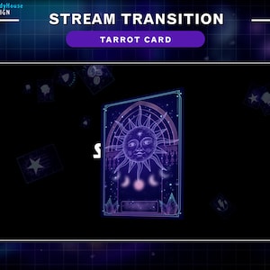 Animated Tarot Card Stream Transition, Celestial Twitch Transition With ...