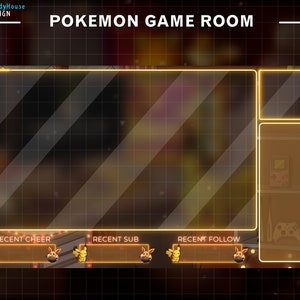 Animated Stream Package Pokemon Game Room, Cozy Aesthetic PC Room Setup ...