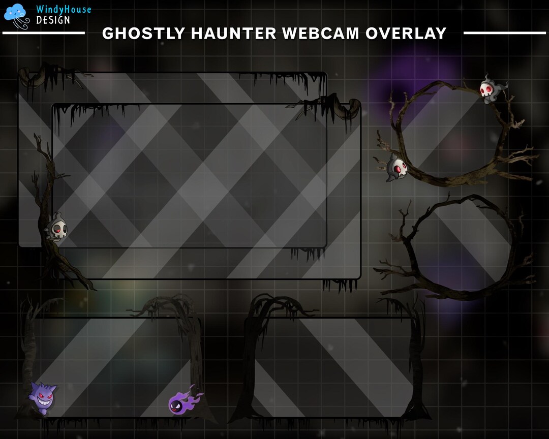 Animated Ghostly Webcam Borders, Haunted Horror Overlay for Spooky ...