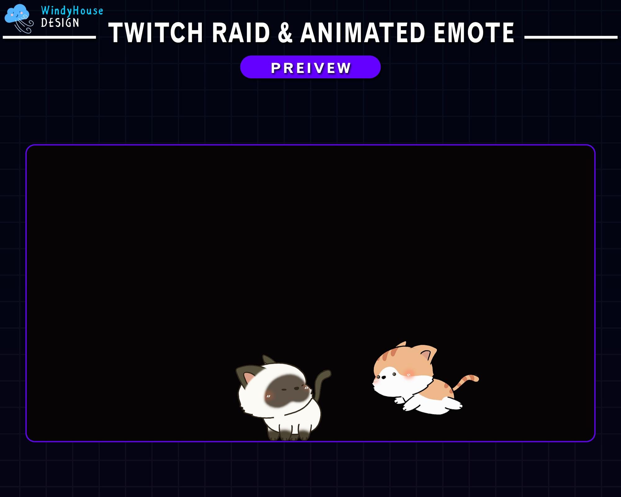 Animated Cute Cats Twitch Raid Alert, Adorable Cute Cat Alert Animation ...