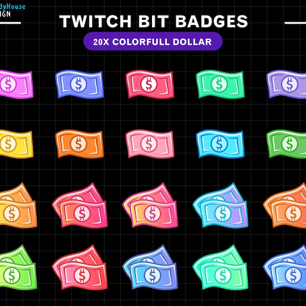 Twitch Sub Badges Money - Etsy