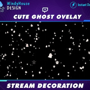 Ghost Falling Twitch Overlay, Flying Down Ghost Twitch Stream ...
