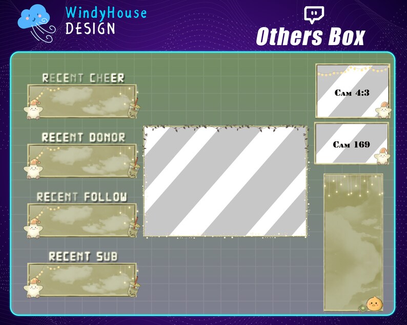 Cozy Twitch Overlay Stream Package, Cozy Room Stream Overlay, Day Theme ...