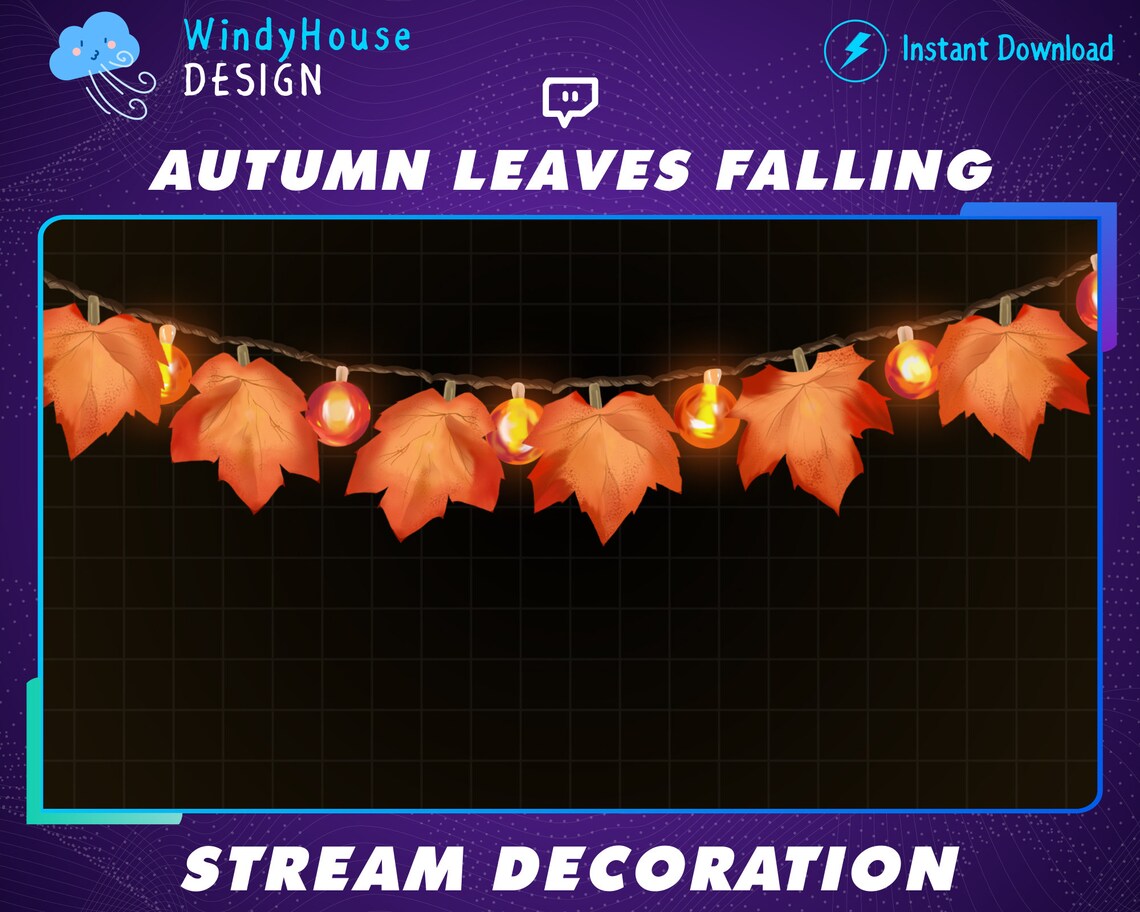 Animated Autumn Leaves Lights Stream Decoration Maple Leaf - Etsy