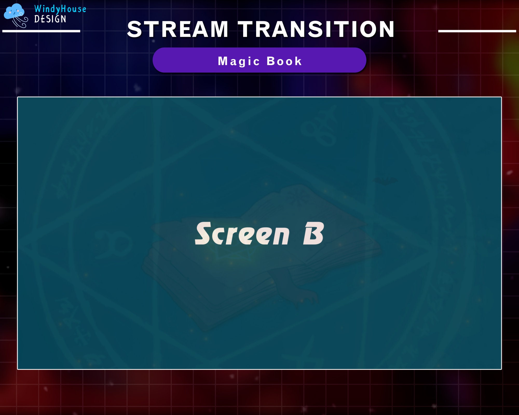 Animated Stream Halloween Transition, Magic Book Twitch Overlay ...