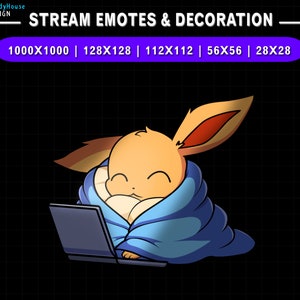 Animated Twitch Emote, Stream Decoration Eevee Watching, Eevee Twitch ...