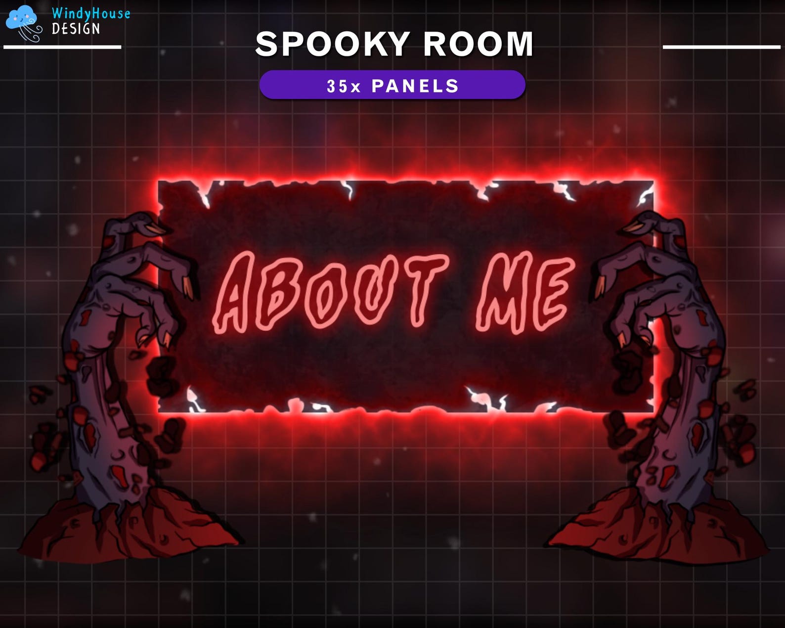 Animated Zombie Twitch Panel, Horror Stream Panel, Spooky Panel for ...